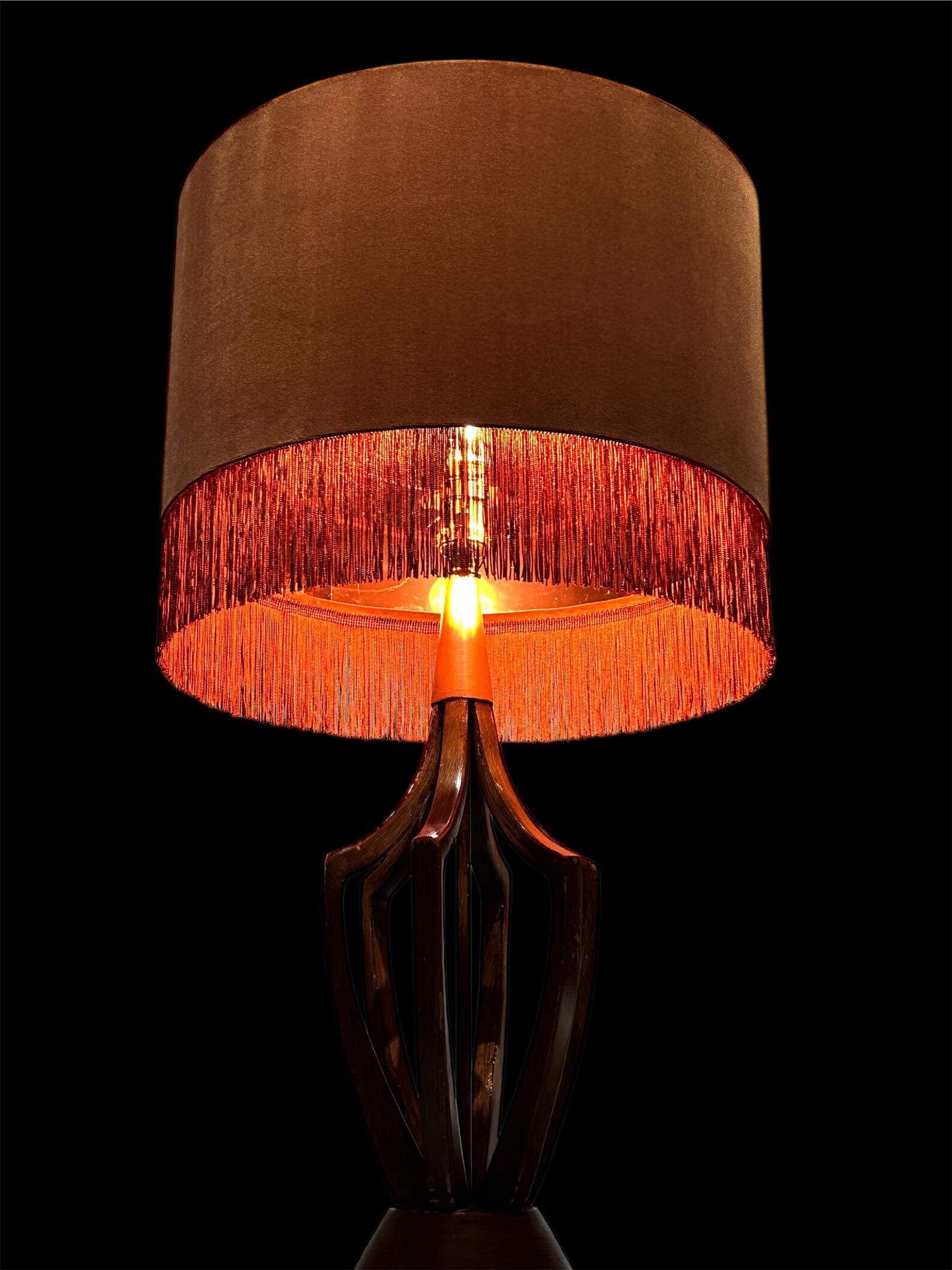 LAMPSHADE ONLY, Velvet Lampshade, Rust Sienna Cinnamon Color Lampshade ...