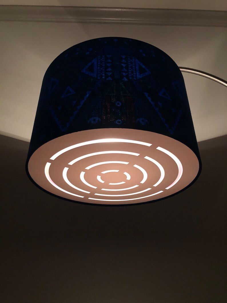 DIFFUSER ONLY Two Part Geometric Design Drum Lampshade - Etsy