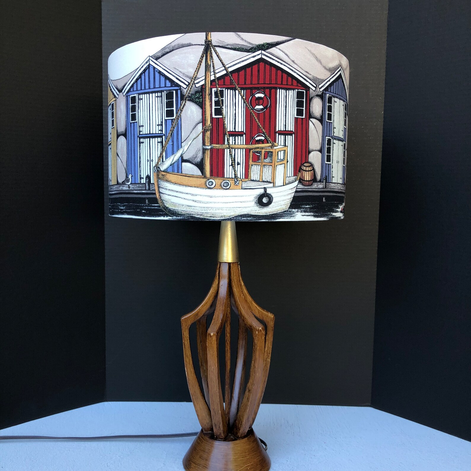 LAMPSHADE ONLY, Waterfront Lampshade, Scenery Lampshade, Handmade ...