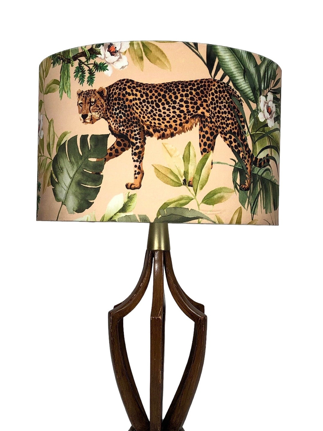 LAMPSHADE ONLY, Velvet Cheetah Leopard Lampshade, Jungle Animal ...