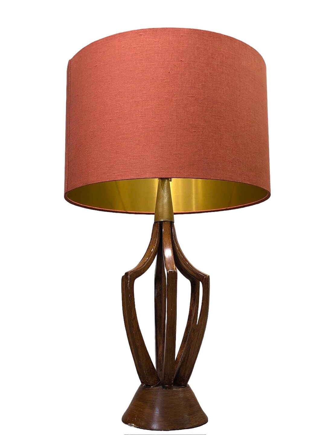 LAMPSHADE ONLY, Burnt Orange Lampshade, Linen Lampshade, Handmade ...
