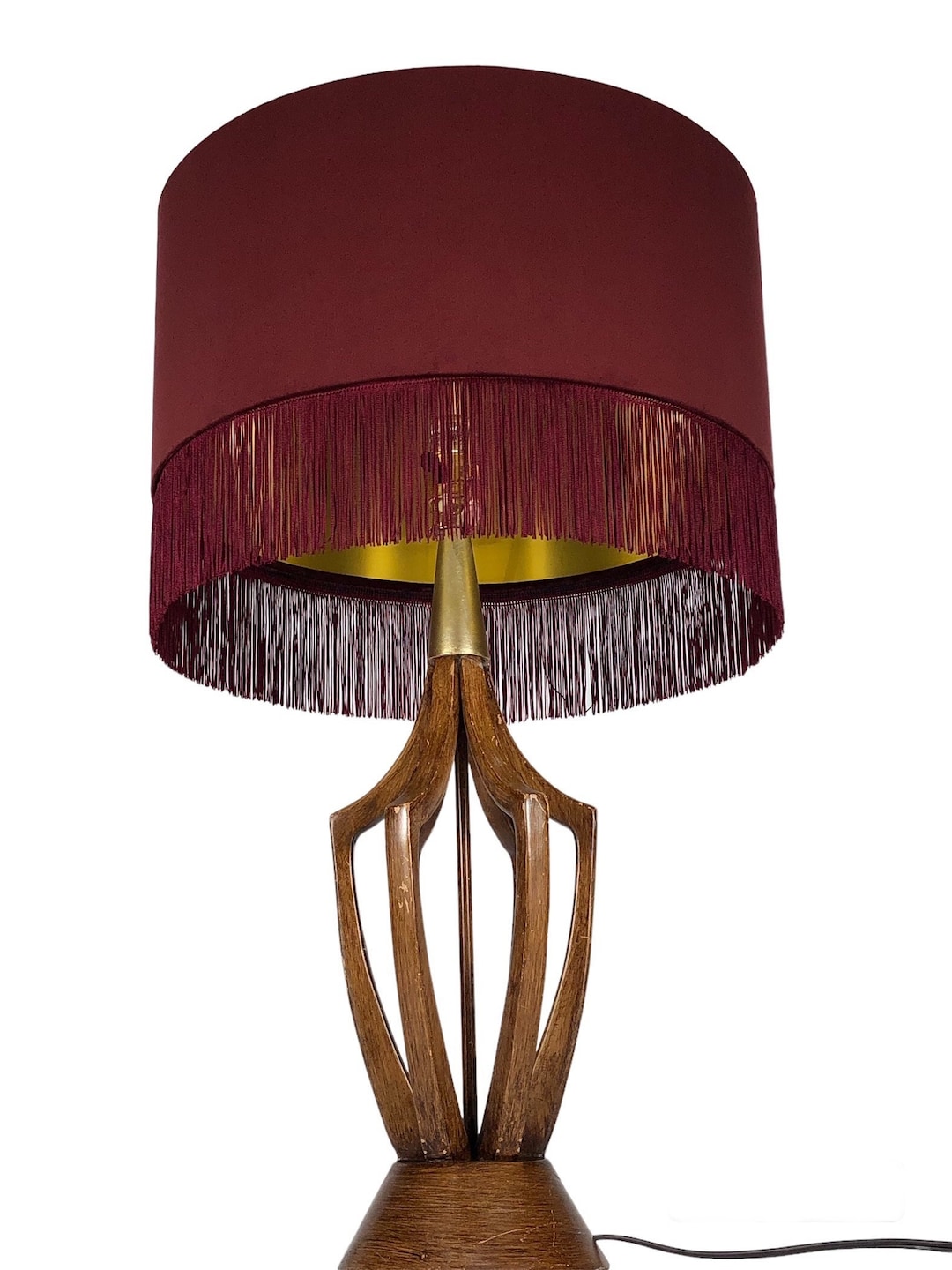 LAMPSHADE ONLY, Velvet Lampshade, Burgundy Maroon Color Lampshade ...