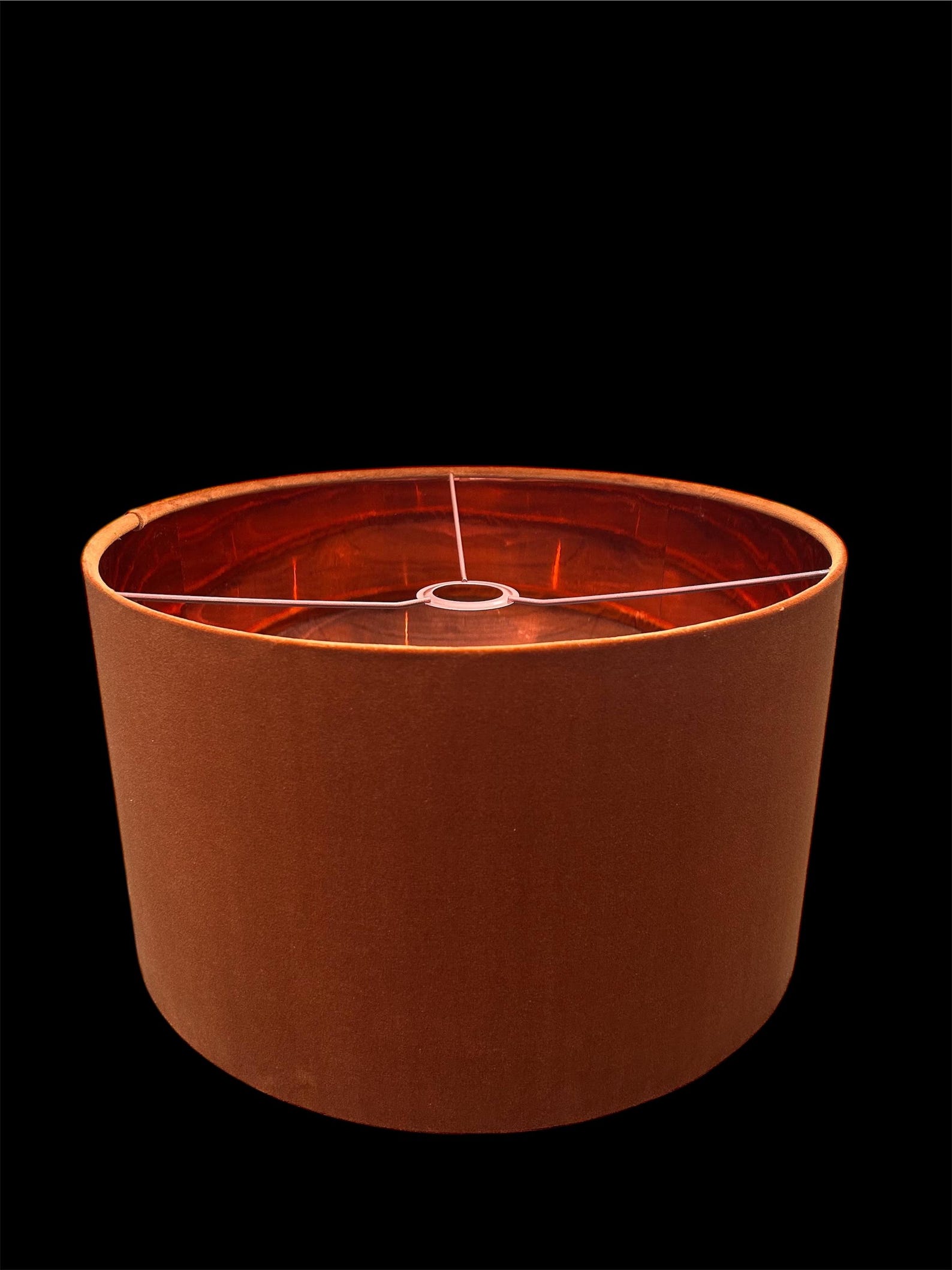 LAMPSHADE ONLY, Rust Color Sienna Velvet Drum Lampshade, Handmade ...