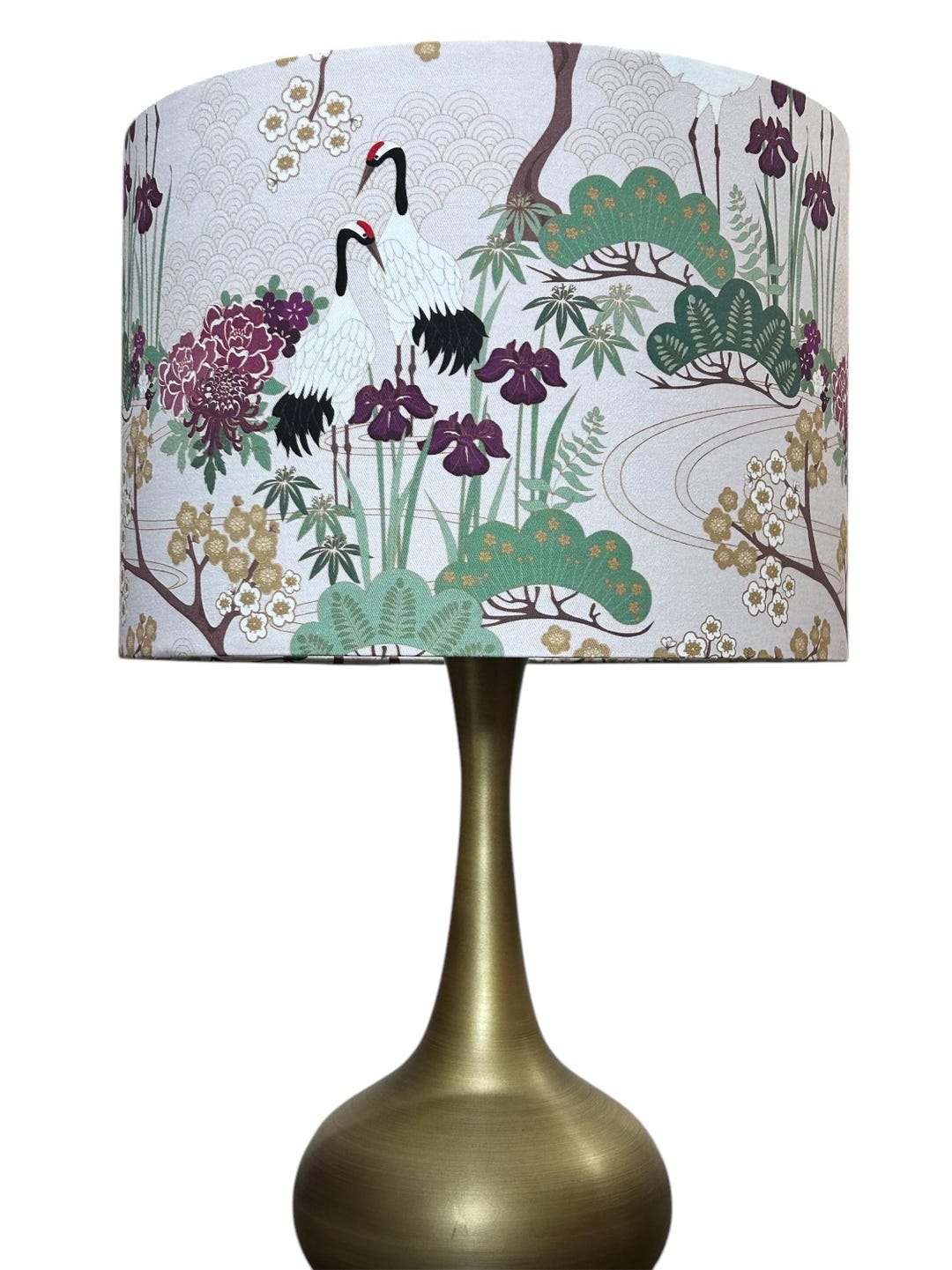 LAMPSHADE ONLY, Chinoiserie Flower Garden Floral Print Lampshade ...
