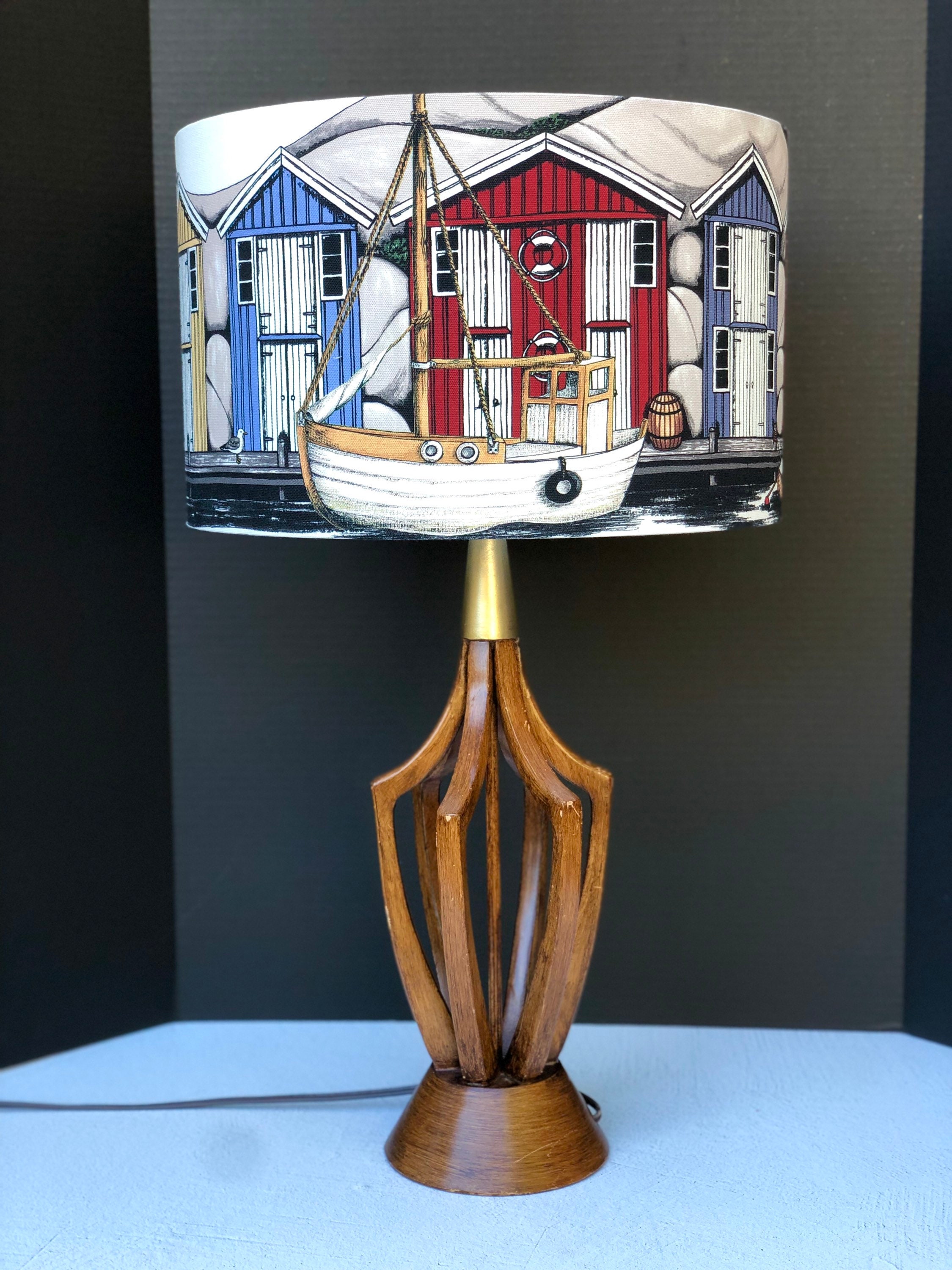 LAMPSHADE ONLY, Waterfront Lampshade, Scenery Lampshade, Handmade ...