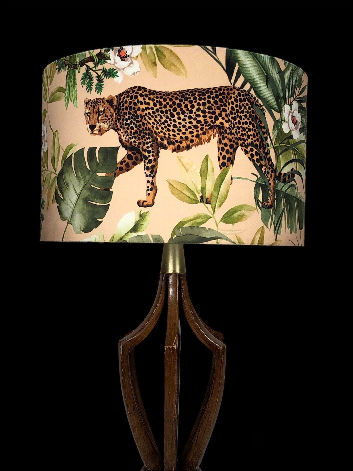 LAMPSHADE ONLY, Velvet Cheetah Leopard Lampshade, Jungle Animal ...