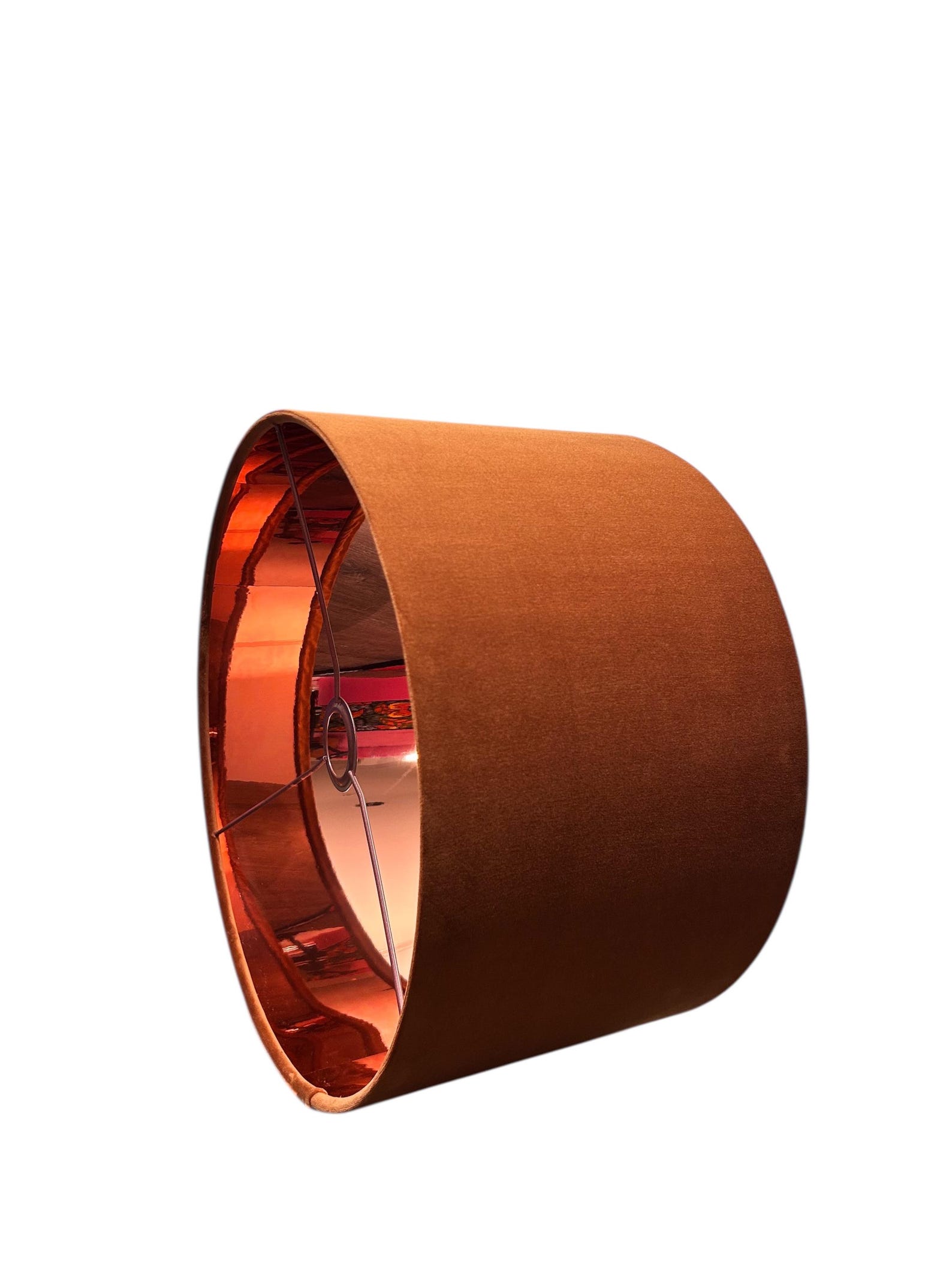 LAMPSHADE ONLY, Rust Color Sienna Velvet Drum Lampshade, Handmade ...