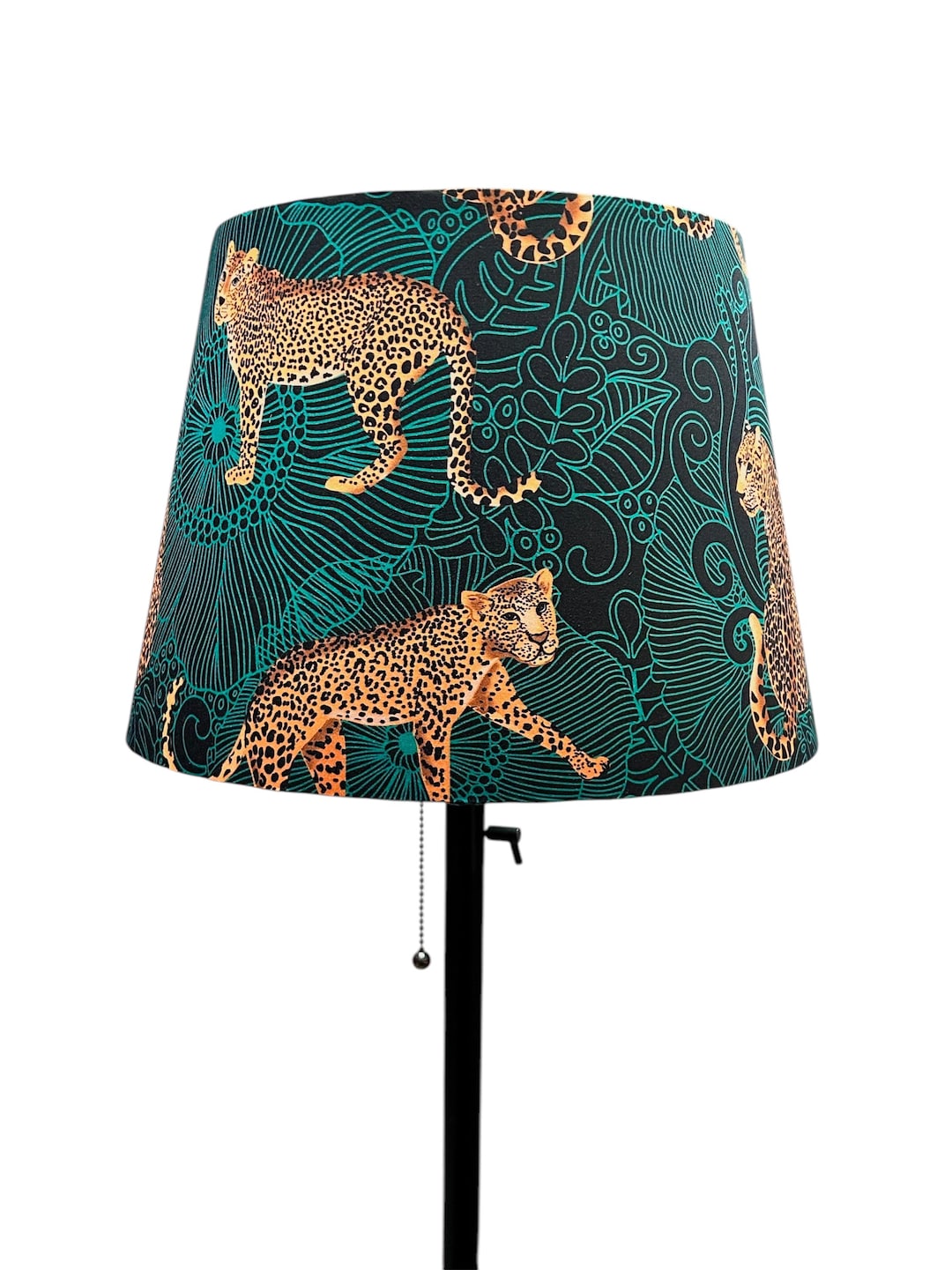 LAMPSHADE ONLY, Leopard Cheetah Animal Floral Print Lampshade, Handmade ...