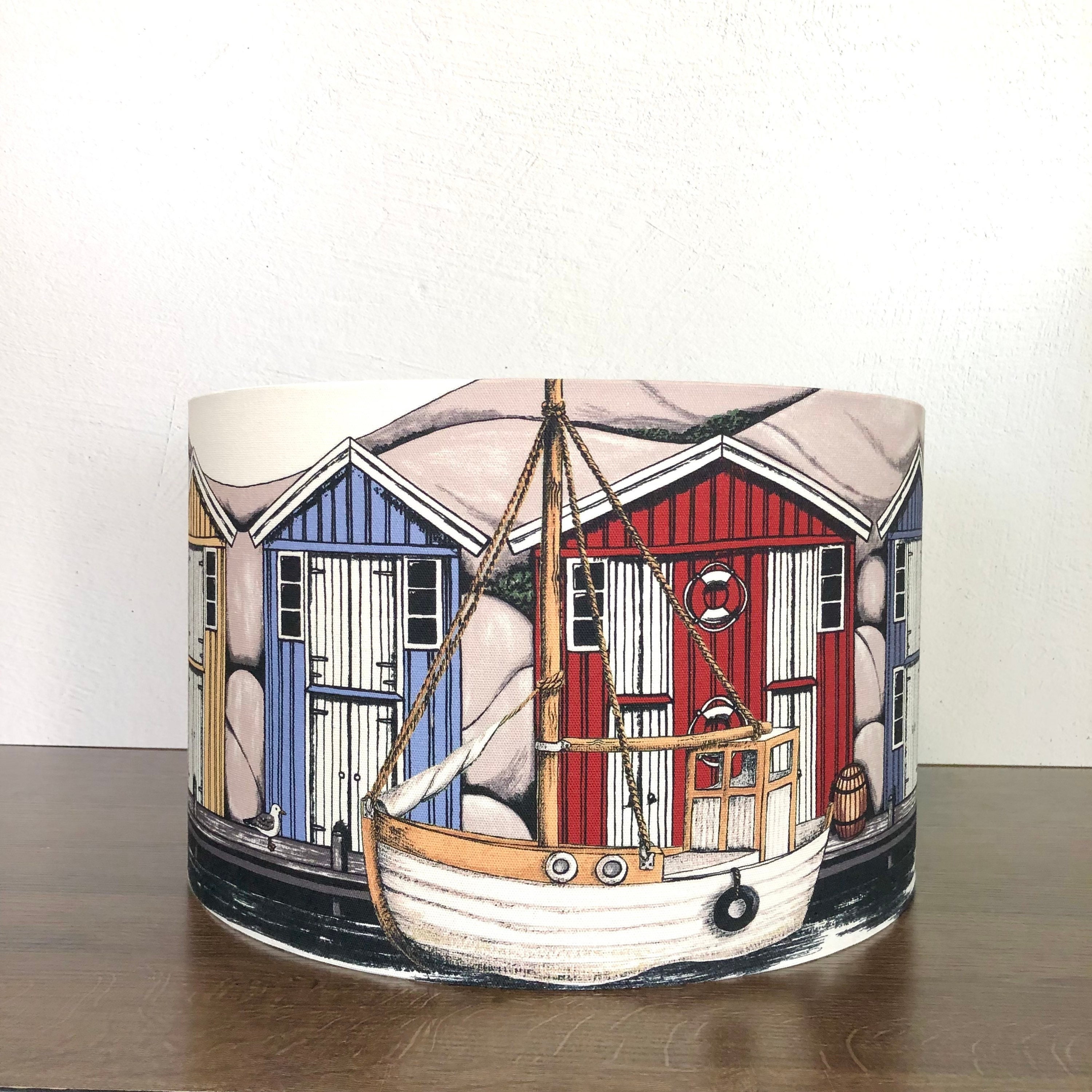 LAMPSHADE ONLY, Waterfront Lampshade, Scenery Lampshade, Handmade ...