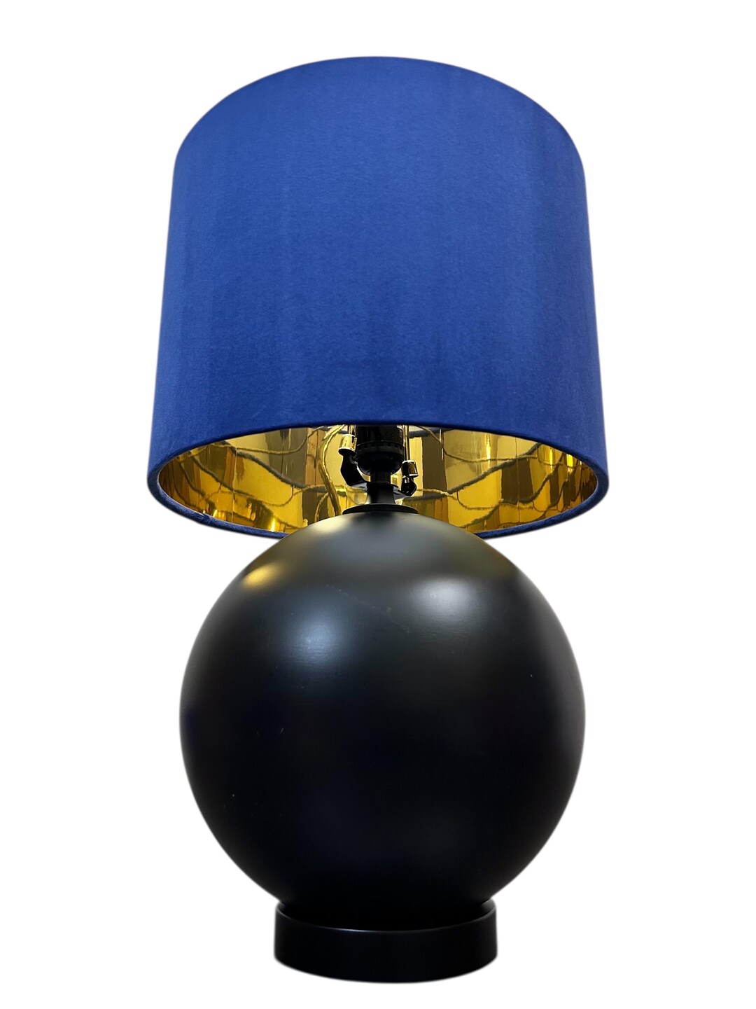 LAMPSHADE ONLY, Gemstone Blue Velvet Lampshade, Handmade Custom Made to ...