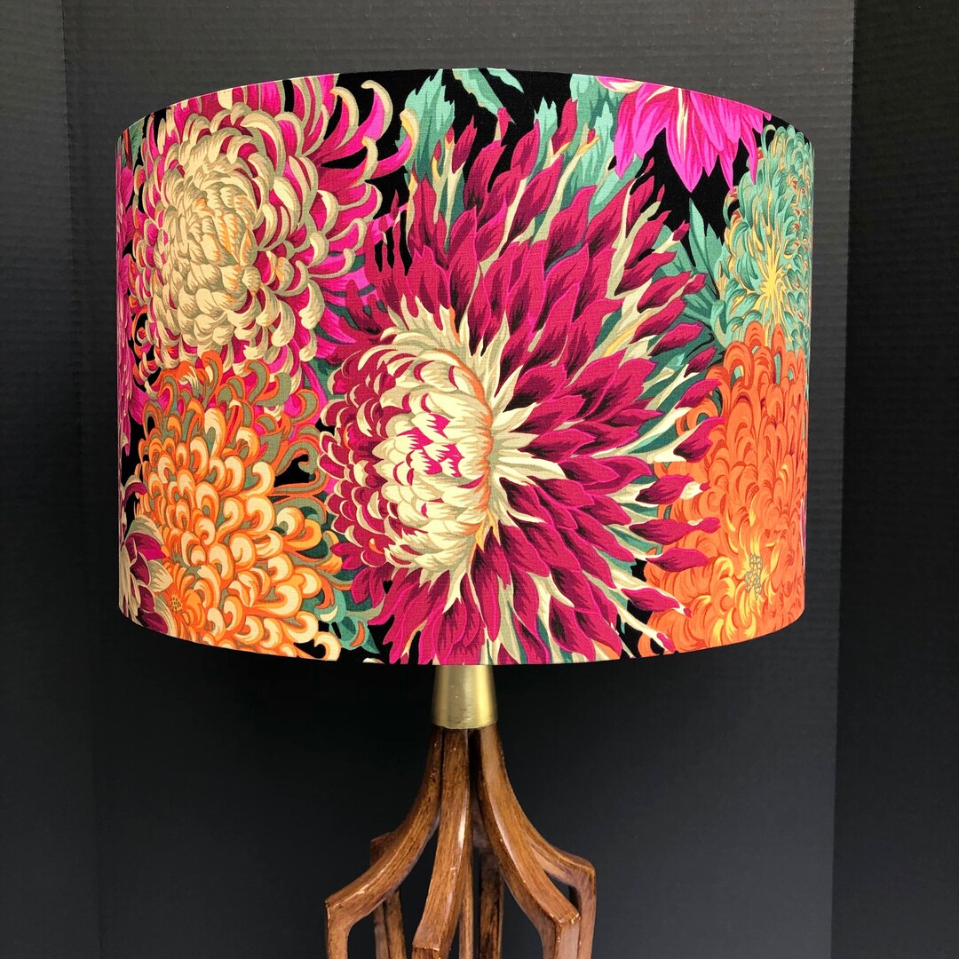 LAMPSHADE ONLY, Floral Print Lampshade, Chrysanthemum Lampshade ...