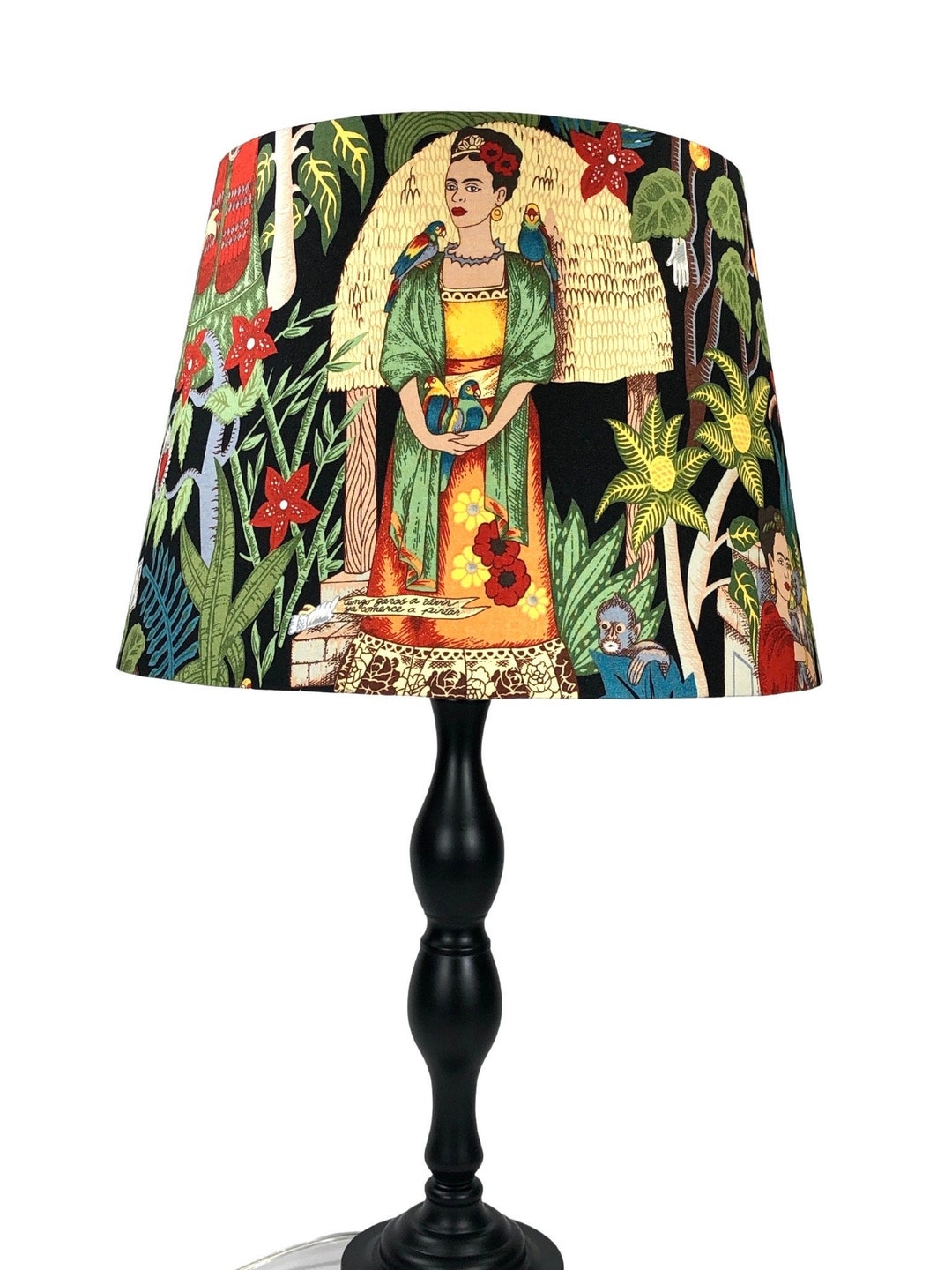 LAMPSHADE ONLY, Retro Multicolor Print Lampshade, Cotton Lampshade ...