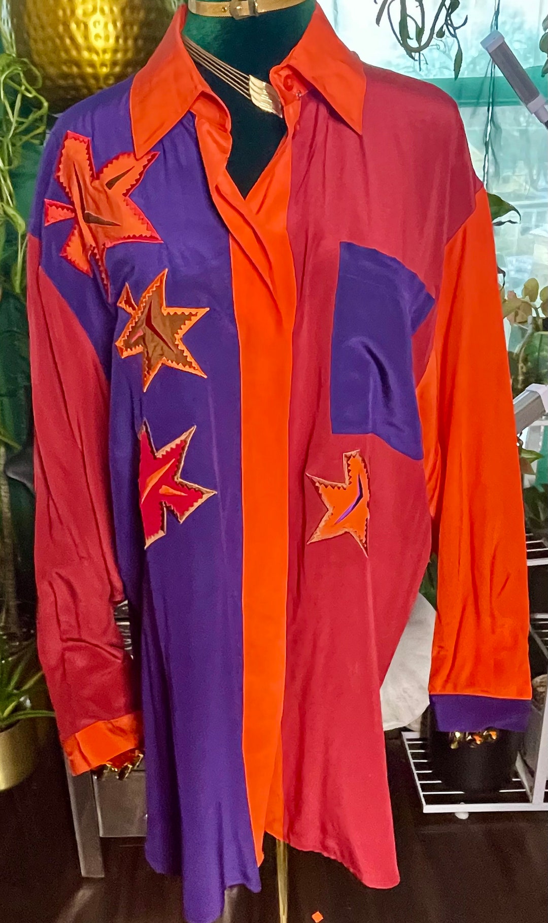 Vintage IB Diffusion Silk Blouse - Etsy