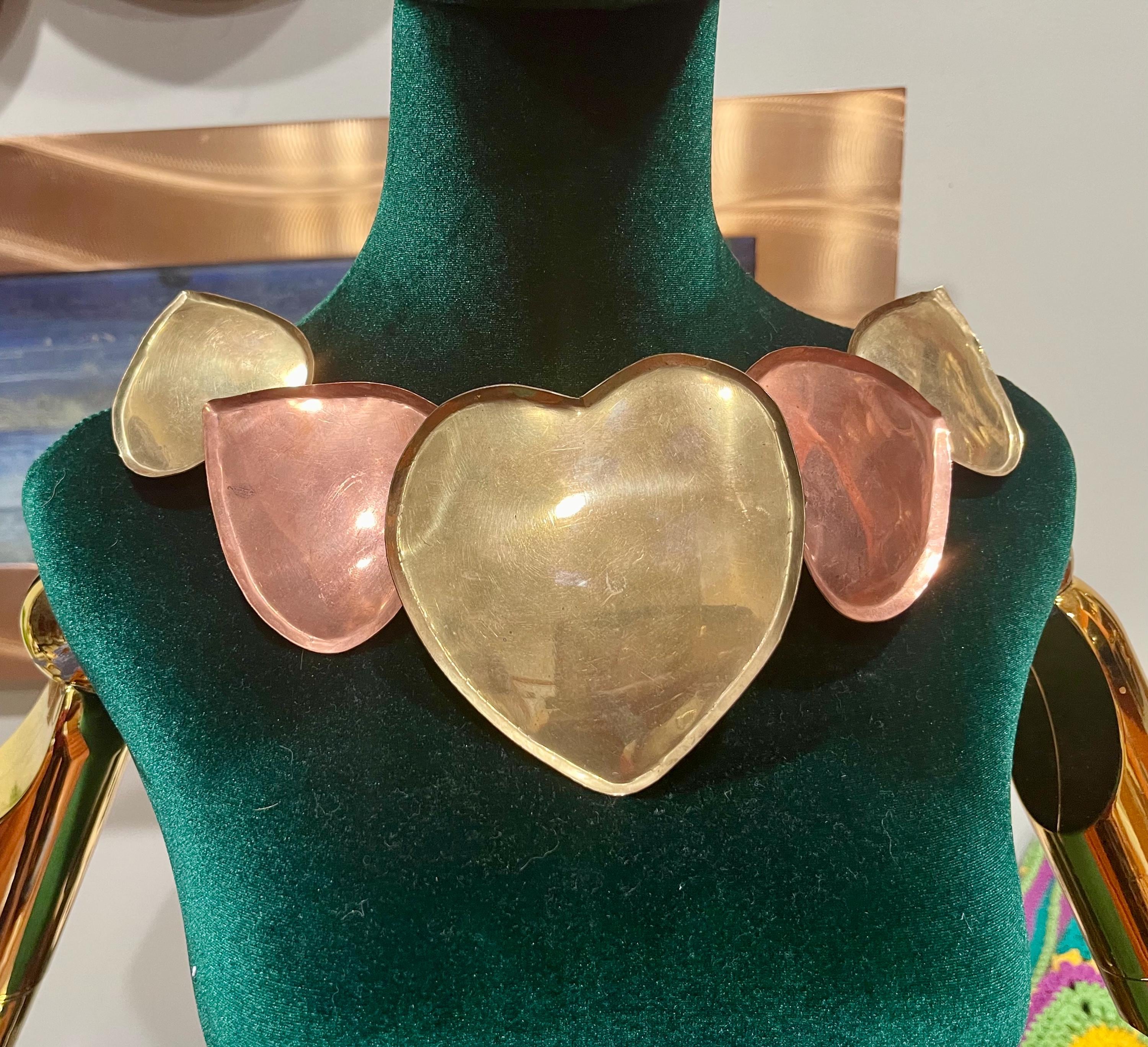 Uniquely Shaped Heart Brass and Copper Belt - Etsy