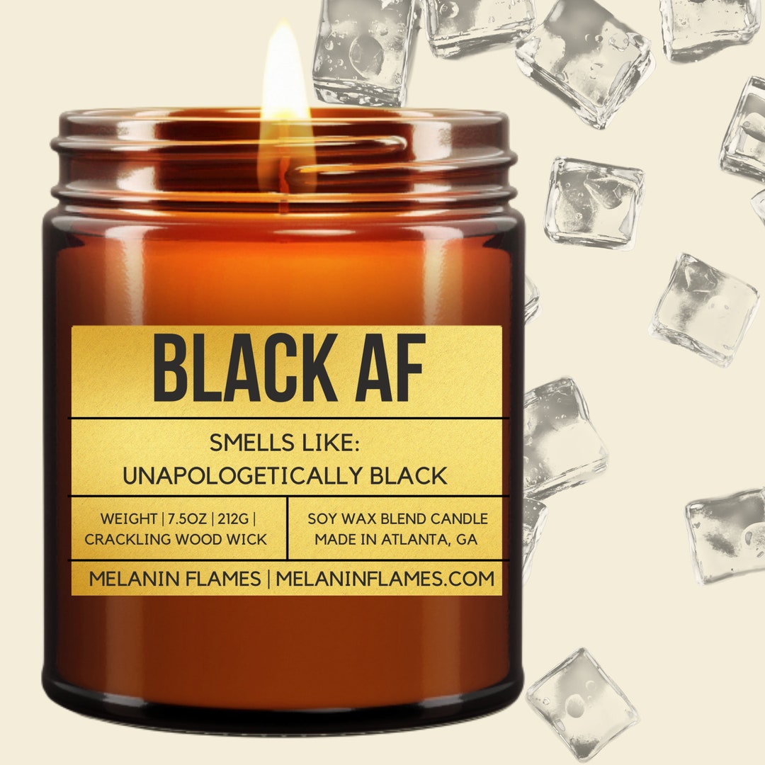 Black AF Scented Candle Amber Jar Candle Black Owned Candle Company ...
