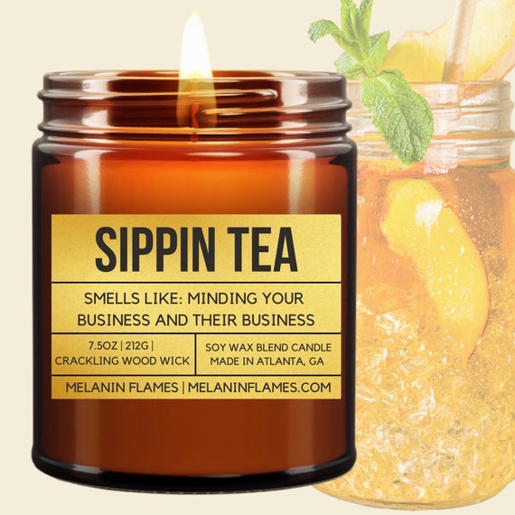 Sippin Tea Sweet Tea Scented Candle Amber Jar Candle - Etsy