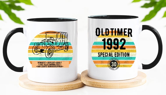 1992 Funny Cup Oldtimer Birthday Free Shipping 30th - Etsy