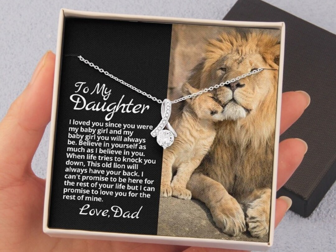 To My Daughter / Sparkling Alluring Beauty Necklace With Touching ...