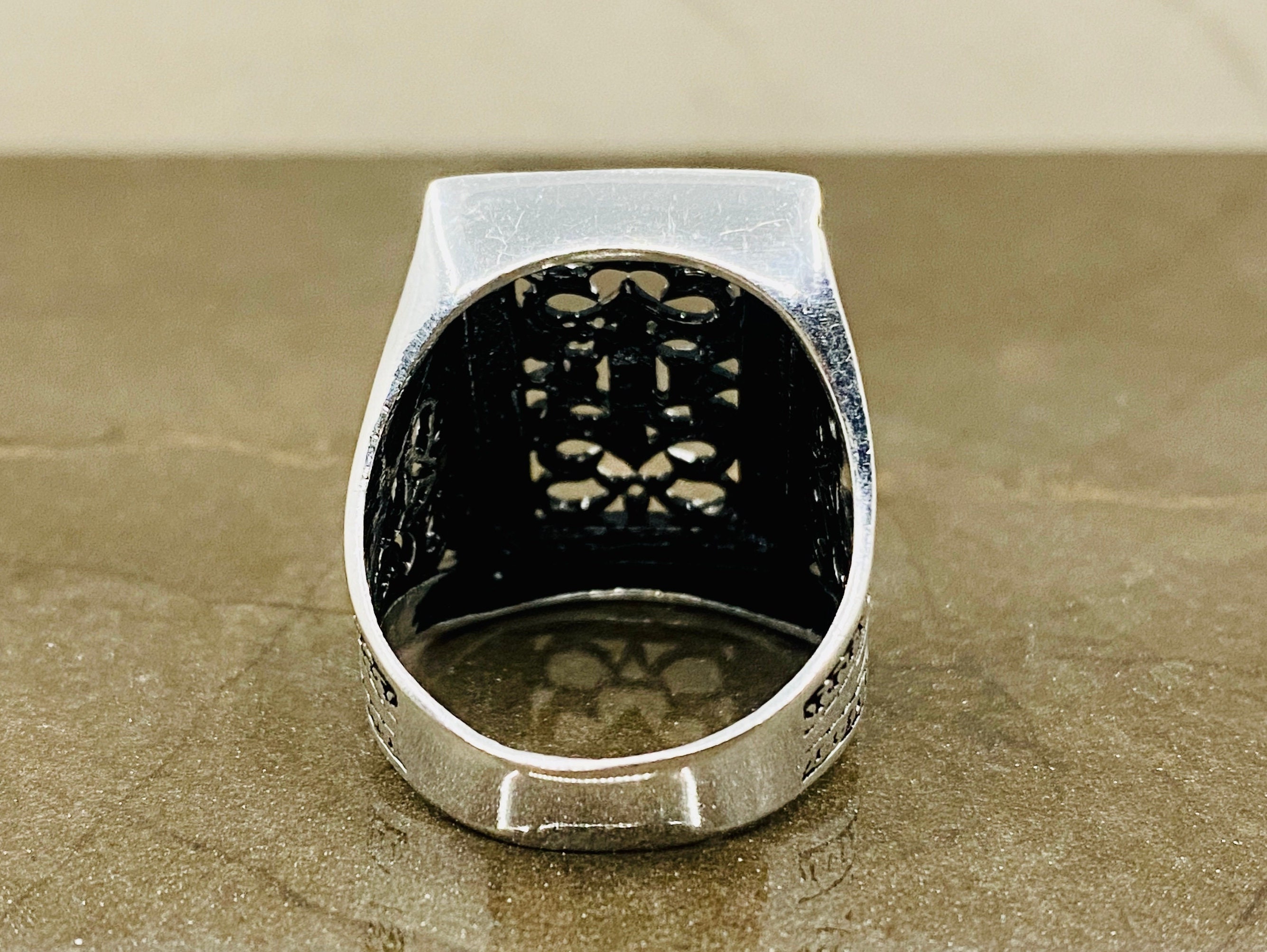 Handmade Sterling Silver Men's Ring,925 Sterling Silver,seal Ring ...