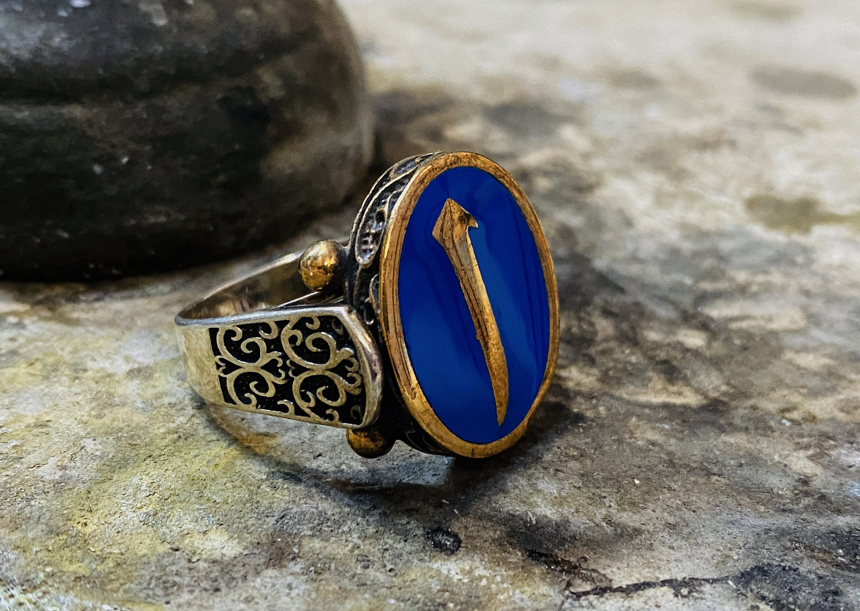 Custom Arabic Ring,arabic Letters Elif Ring,arabic Jewelry,silver ...