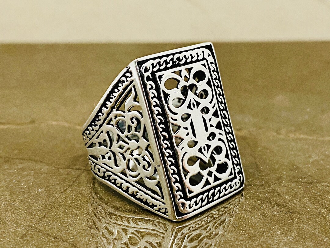 Handmade Sterling Silver Men's Ring,925 Sterling Silver,seal Ring ...