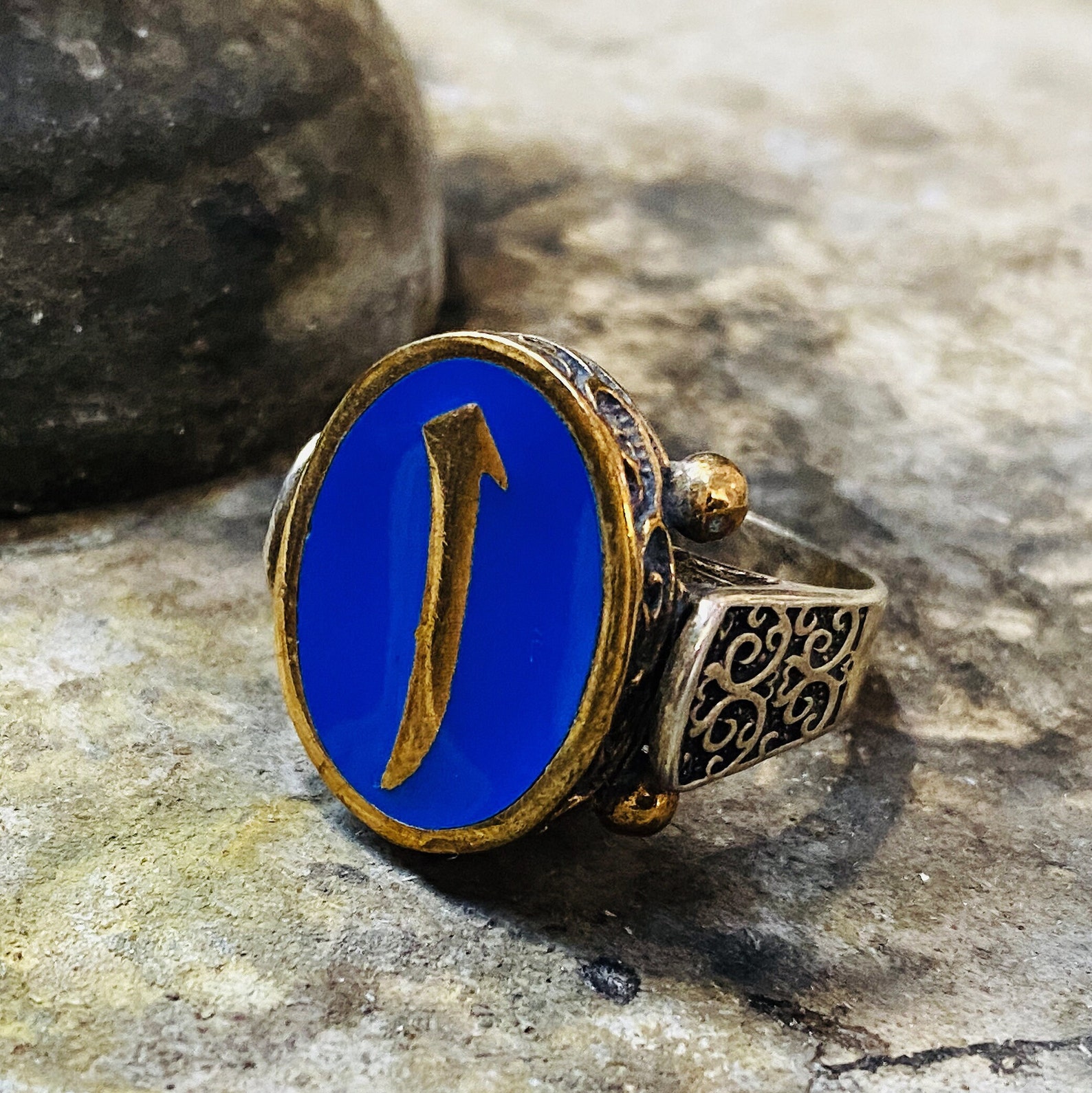 Custom Arabic Ring,arabic Letters Elif Ring,arabic Jewelry,silver ...