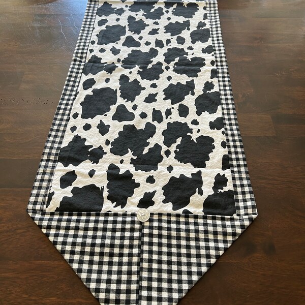 Cow Print Table Runner - Etsy