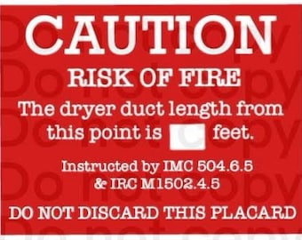 Dryer Vent Sticker - Etsy