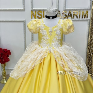 Yellow Princess Costume . Baby Girl Dress. Yellow Princess Birthday ...