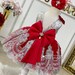 Silver Red Baby Girl Dress. Silver Lace Dress. Sparkle Baby Girl Dress ...