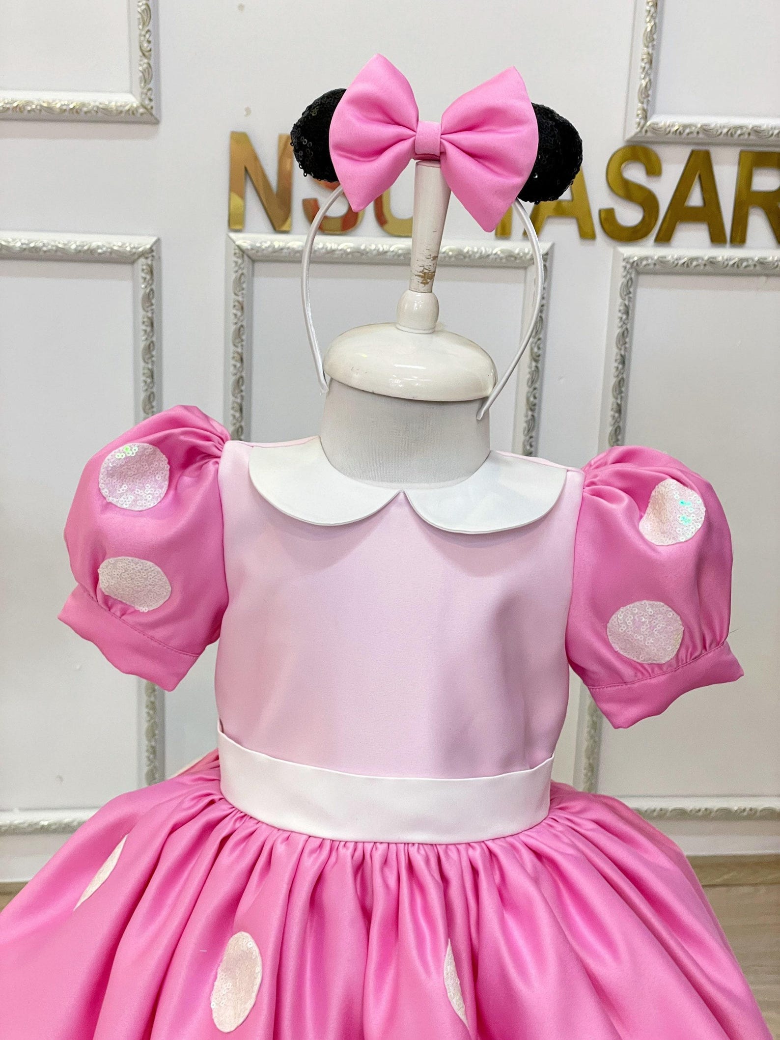Pink Minnie Mouse Dress. Baby Girl Dress. Minnie Mouse Birthday Dress ...