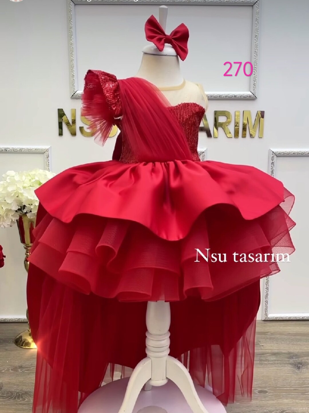 Custom Red Dress - Etsy