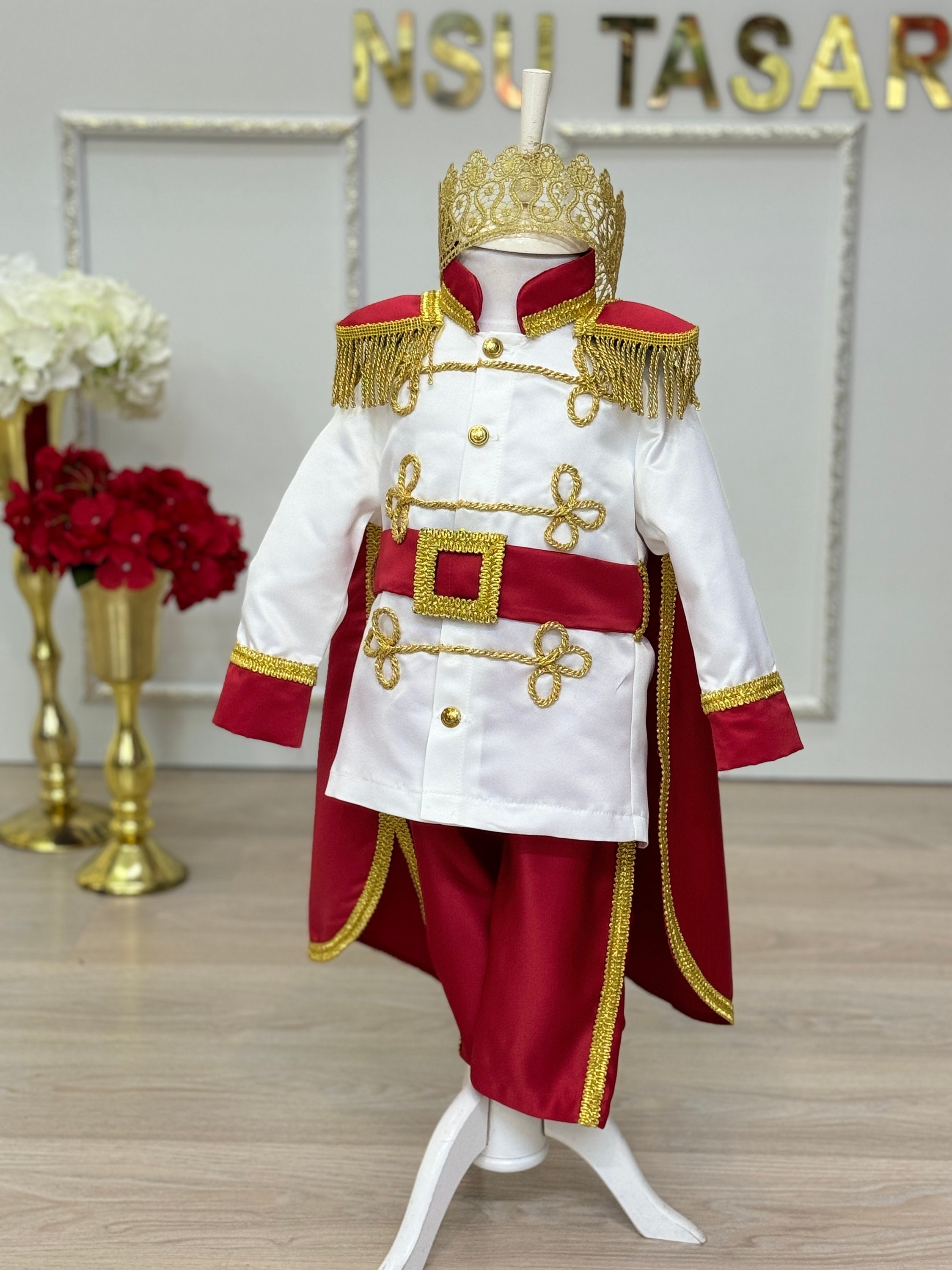 Prince Costume Prince Charming Costume prince Suit Red Prince Party Suit King Theme Baby Clothes Etsy