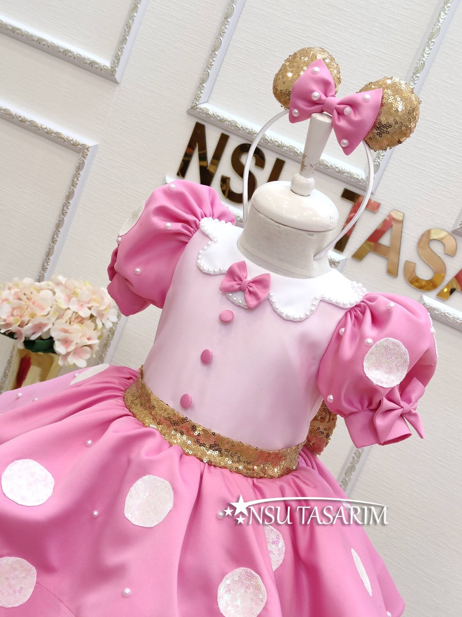 Pink Minnie Mouse Costume. Baby Girl Dress. Minnie Mouse Birthday Dress ...