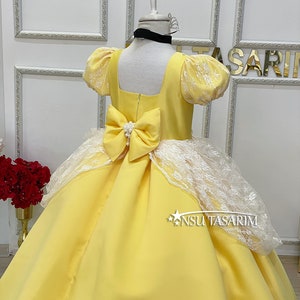Yellow Princess Costume . Baby Girl Dress. Yellow Princess Birthday ...