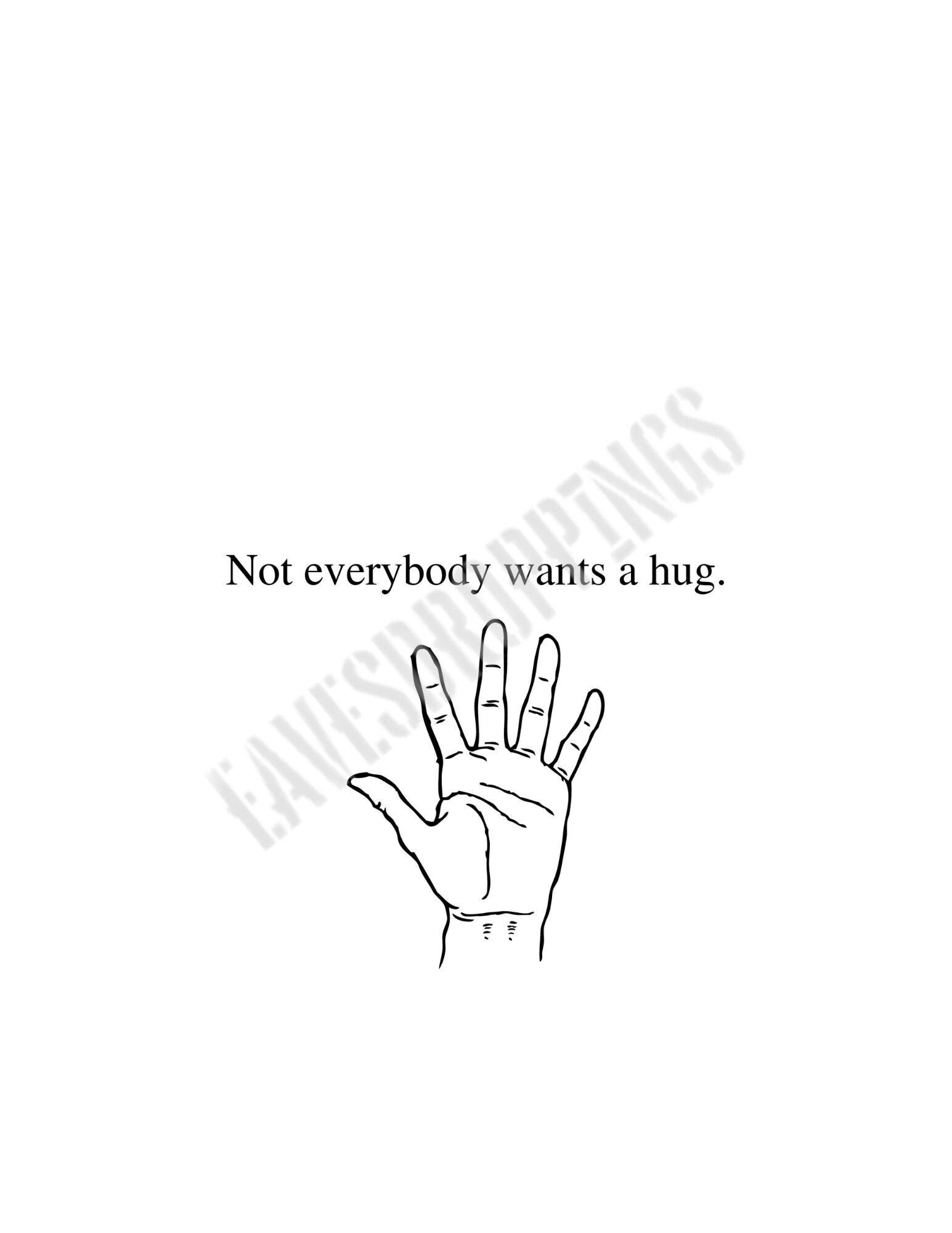 Not Everybody Wants a Hug PNG SVG Digital Download Introvert - Etsy