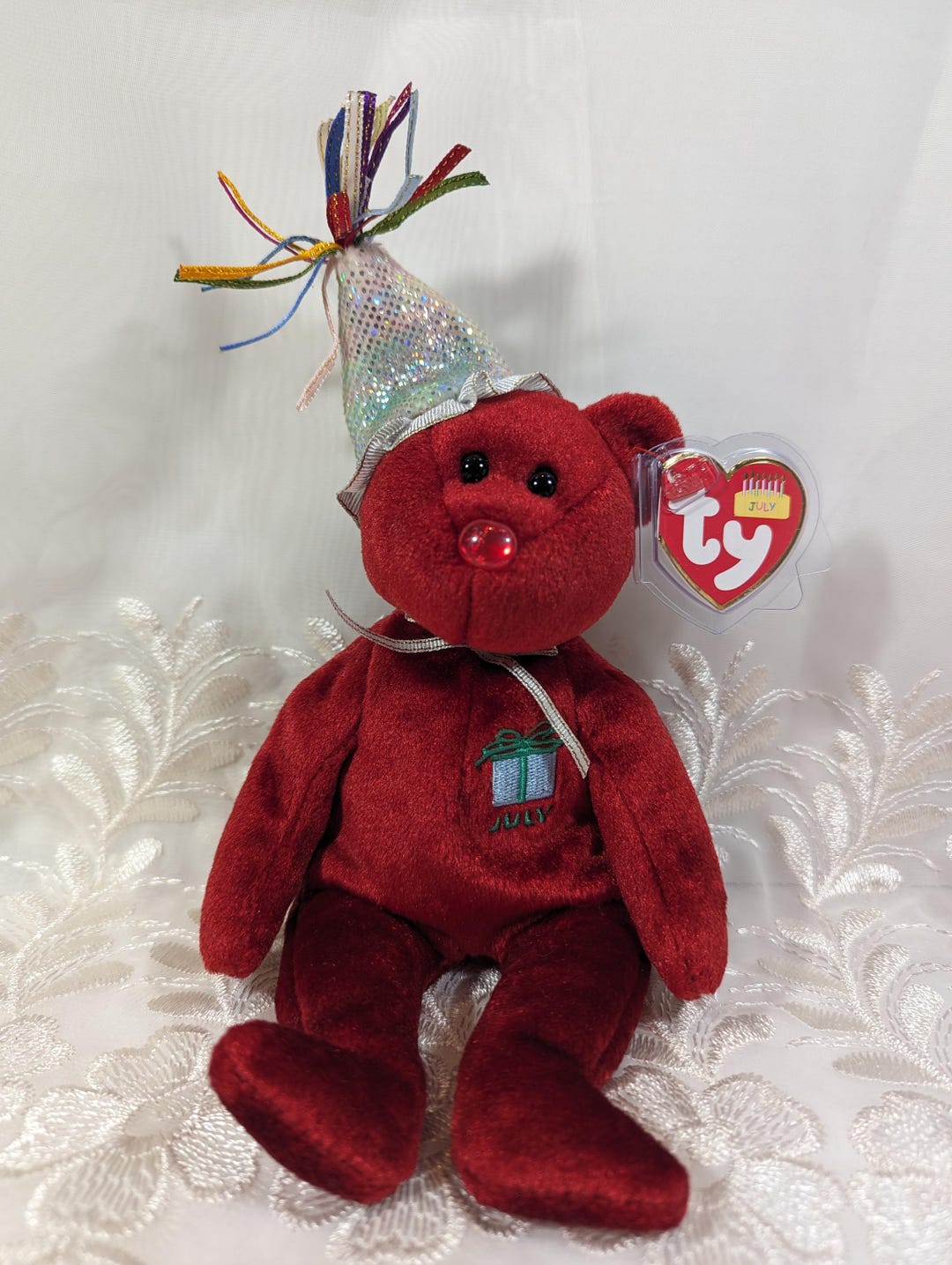 Seller Away May 14 - 28 Ty Beanie Baby - July the Birthday Bear With ...