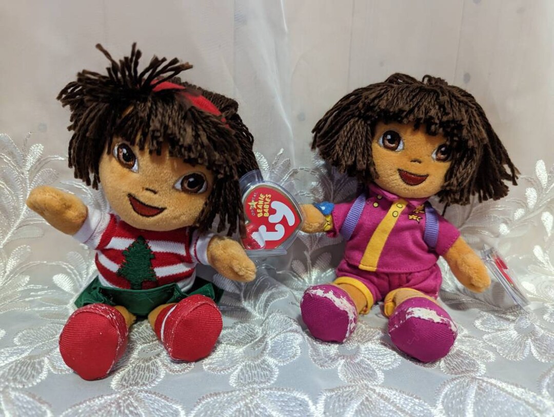 Ty Beanie Babies - Choose From Dora the Explorer Christmas Version or ...