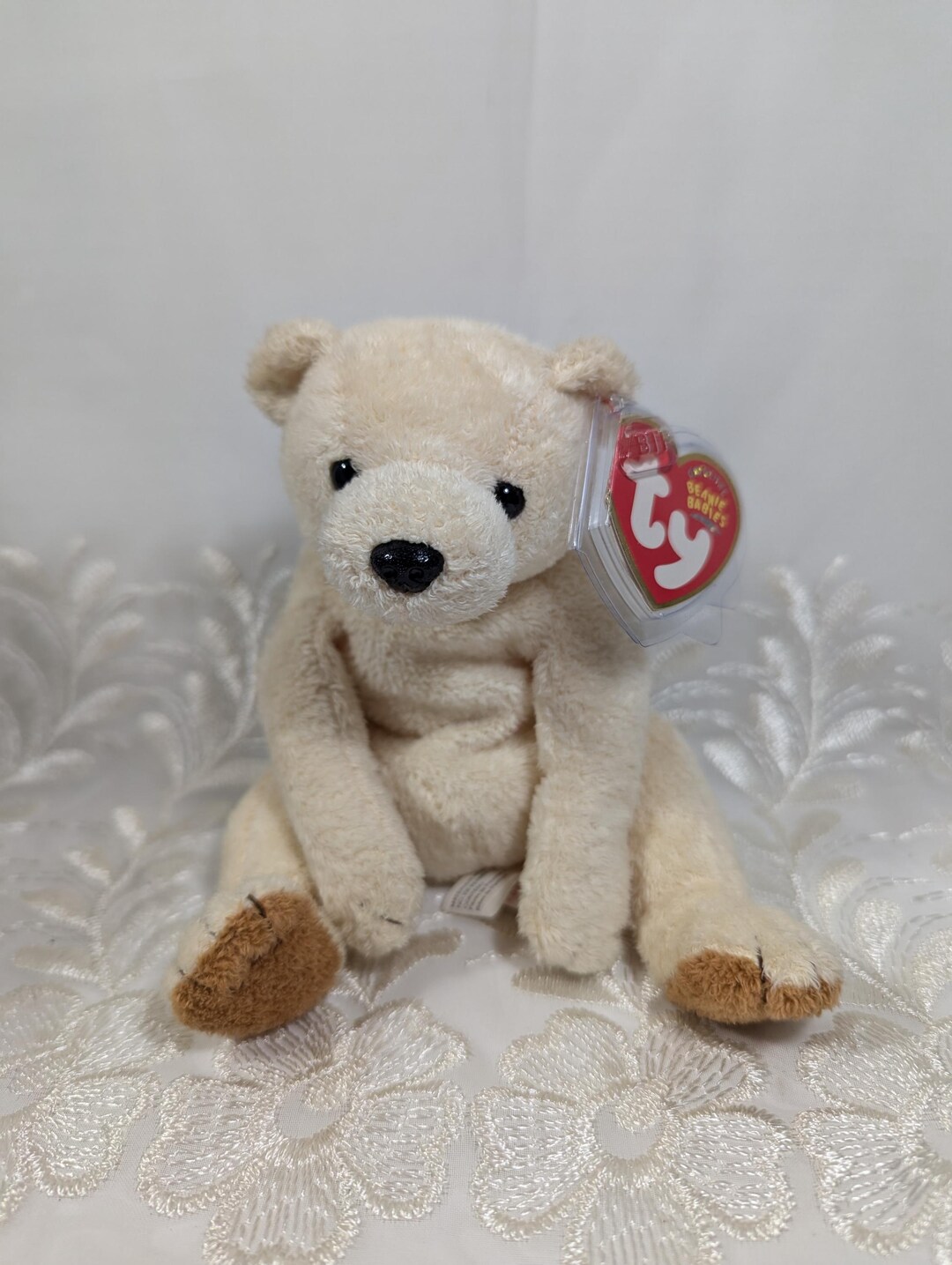 Ty Beanie Baby - Chili the Polar Bear (7.5 In) *discoloration* Please ...
