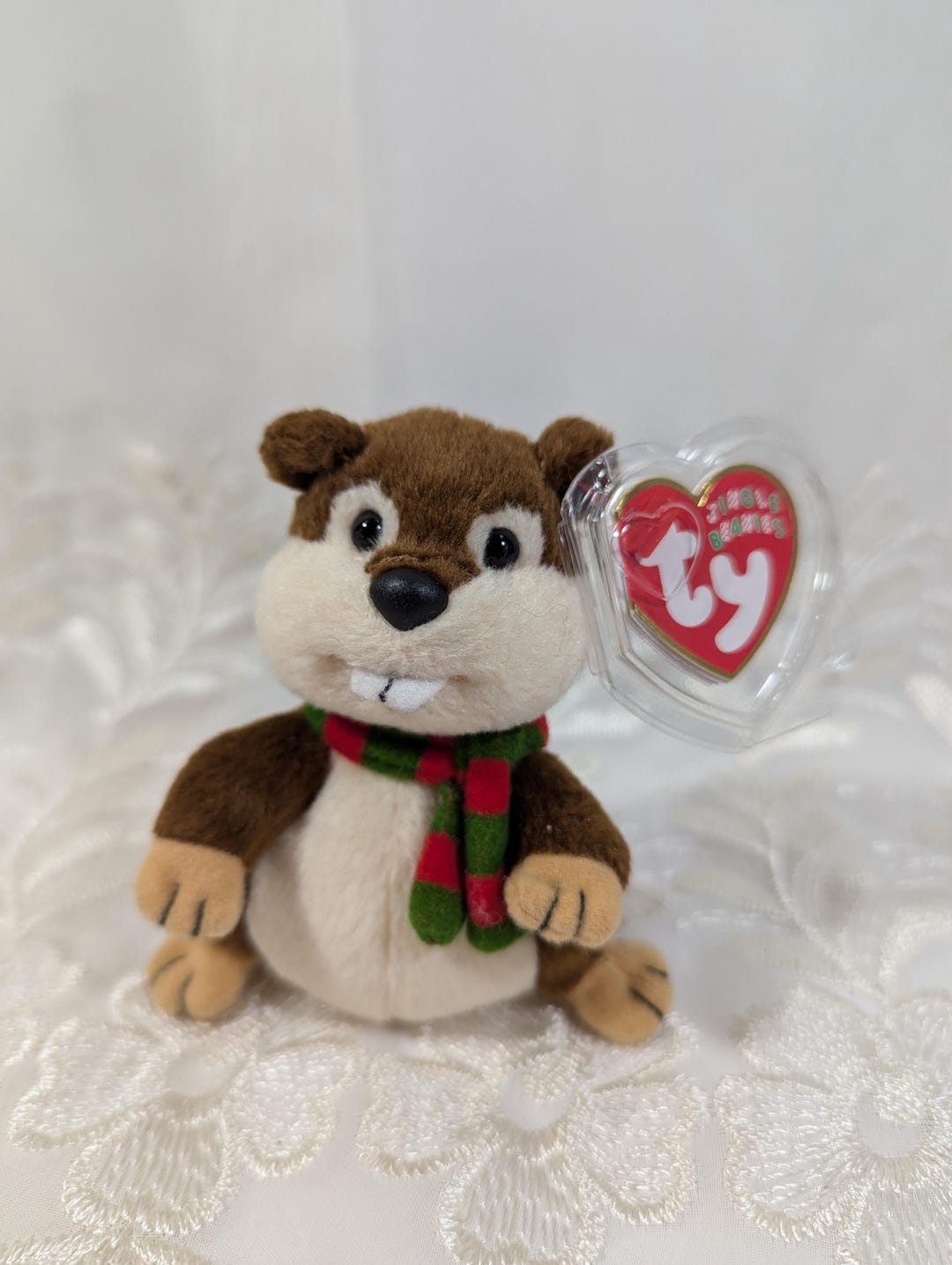 Ty Jingle Beanie - Yule the Beaver (4 In) Christmas Tree Ornament - Etsy