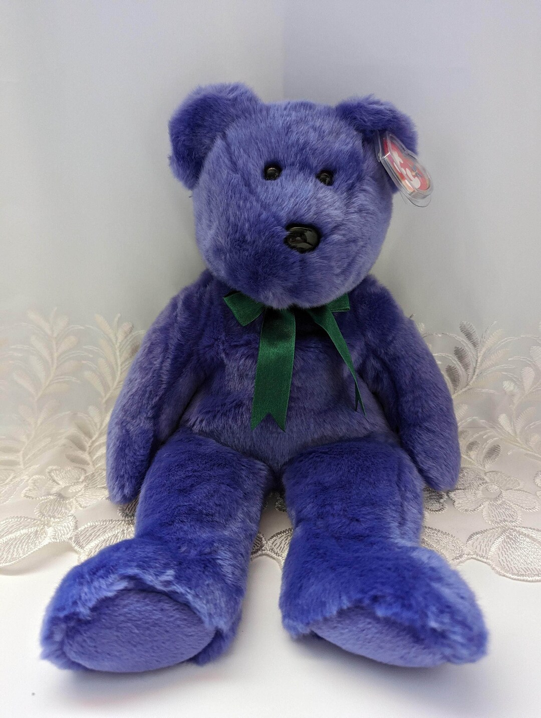 Ty Beanie Buddy - Employee Bear the Purple Bear (13in) - Etsy