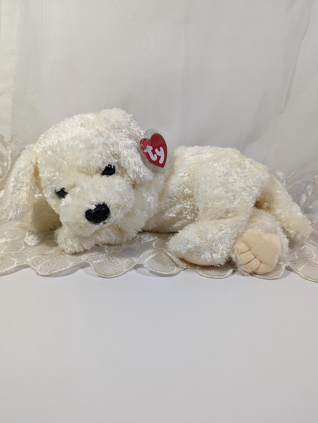 Ty Classic Collection Tidbit the Yellow Lab Puppy Dog very Rare 11 In ...