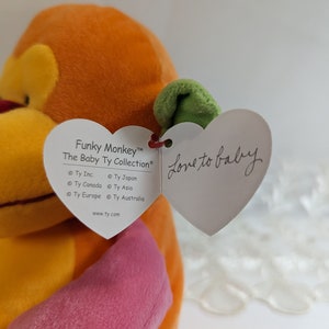 Ty Baby Collection - Funky Monkey the Orange Monkey (10in) *very Rare ...