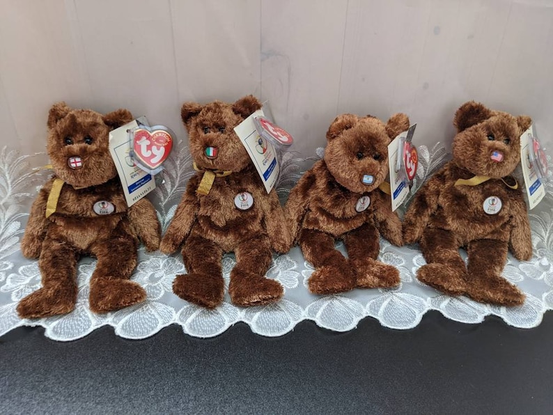 Ty Beanie Babies FIFA Champion Bears Argentina USA Italy - Etsy