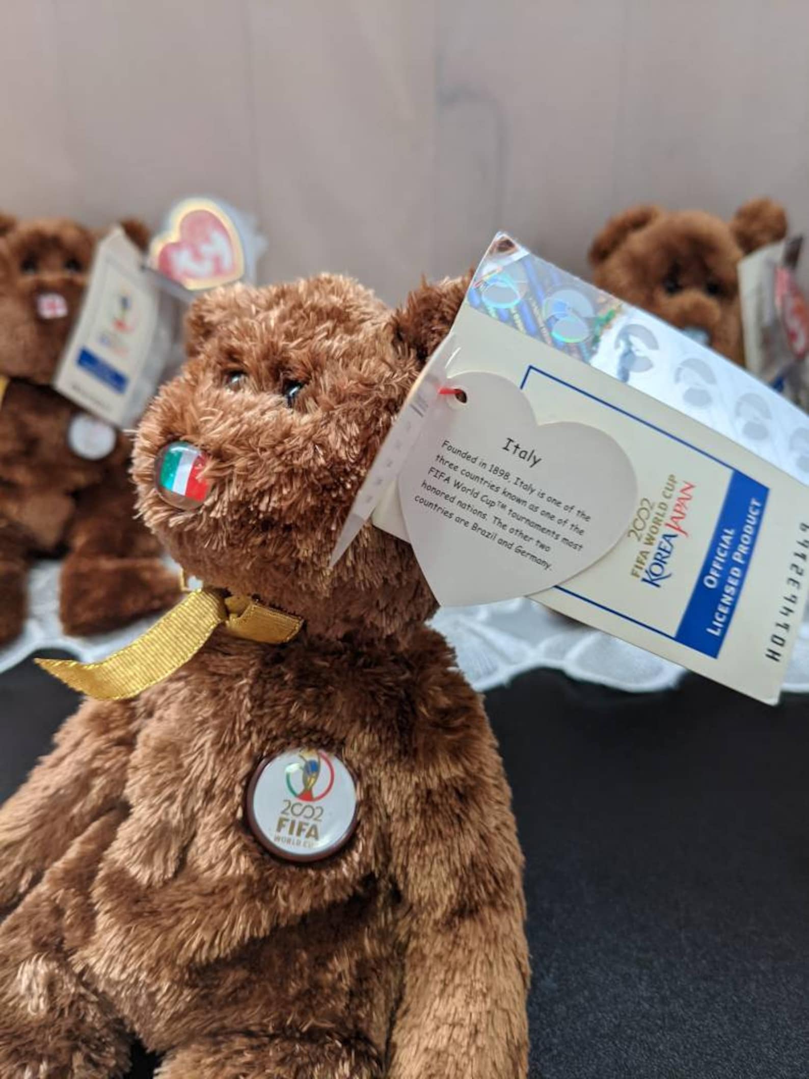 Ty Beanie Babies FIFA Champion Bears Argentina USA Italy - Etsy