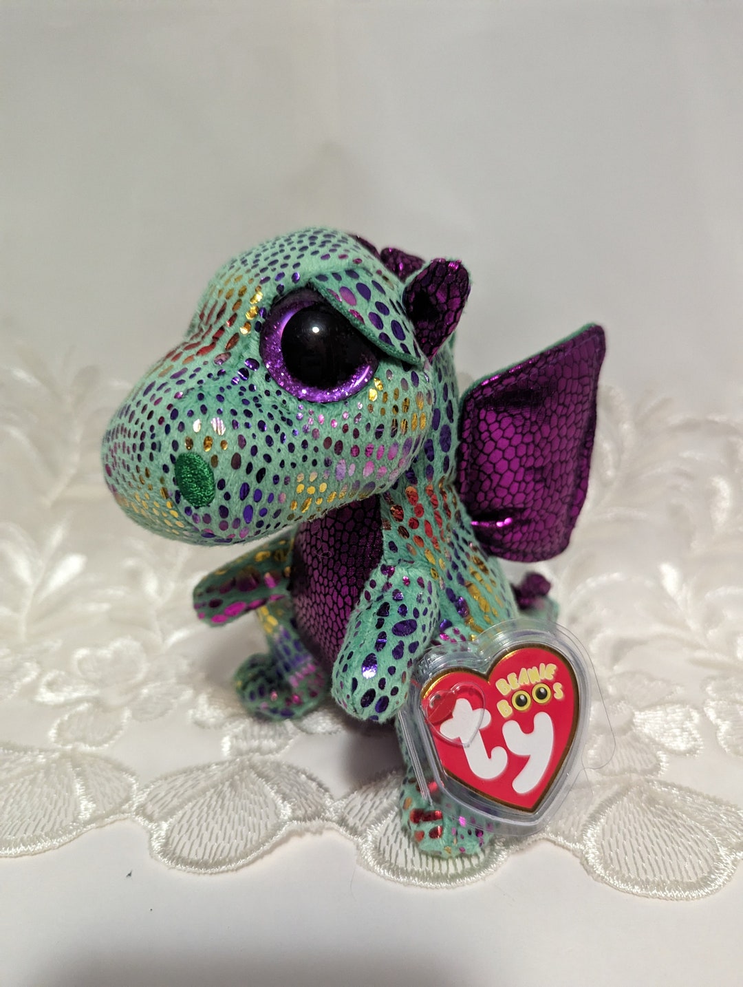 Ty Beanie Boo - Cinder the Dragon (6in) - Etsy UK