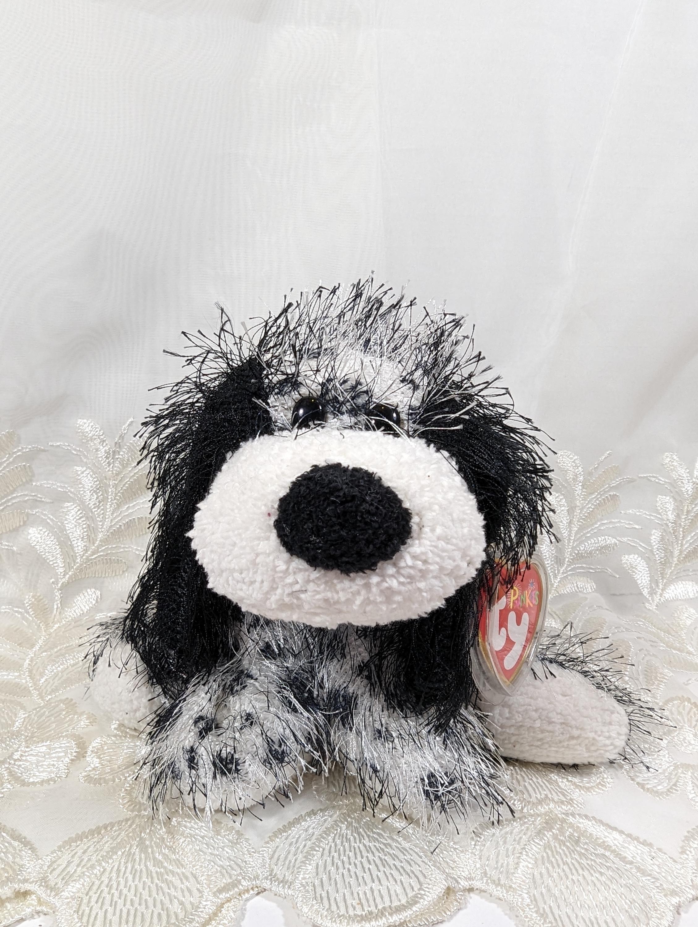 Black and White Dog Stuffed Animal Etsy UK