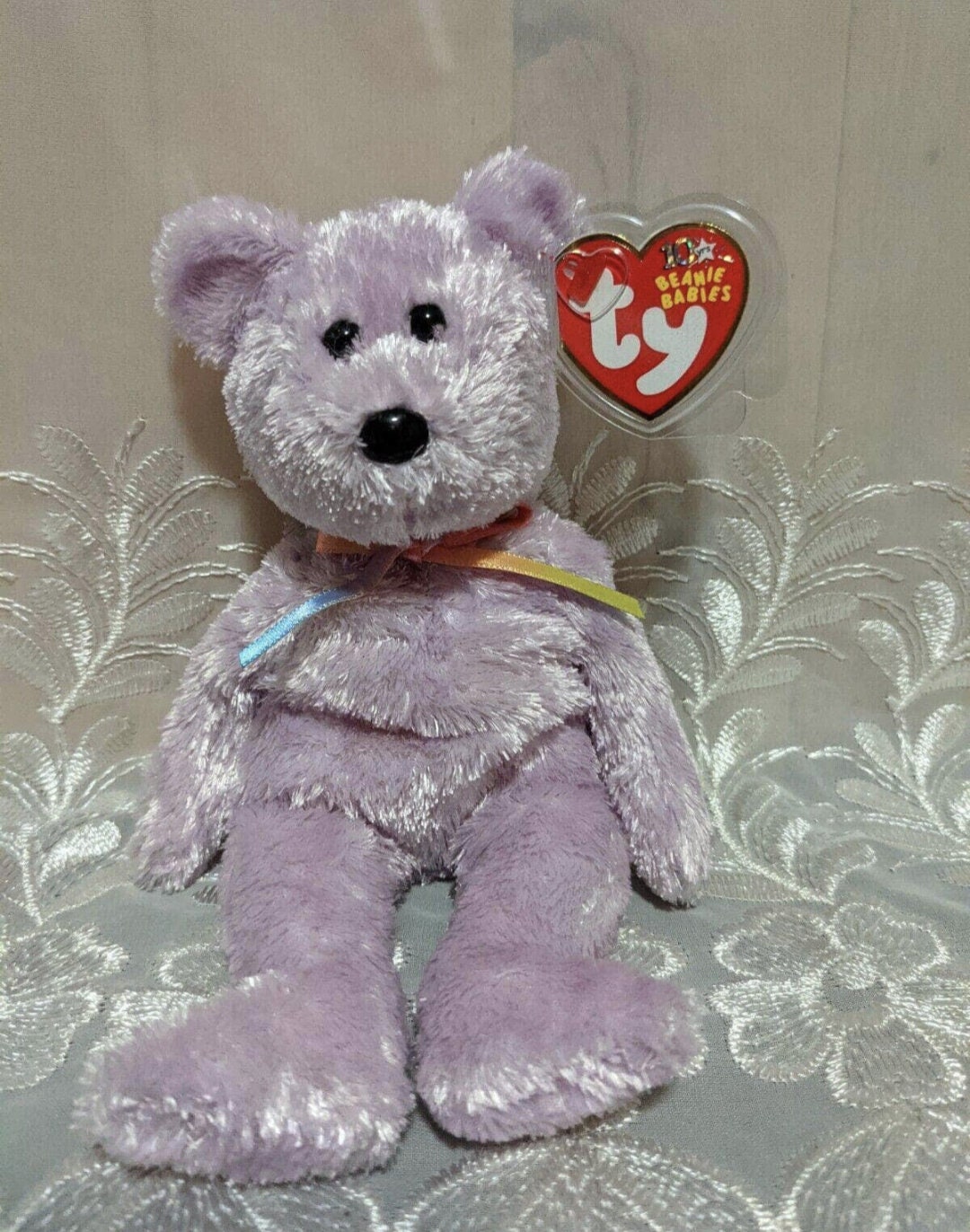 Ty Beanie Baby - Sherbet the Purple Bear (8.5in) - Etsy