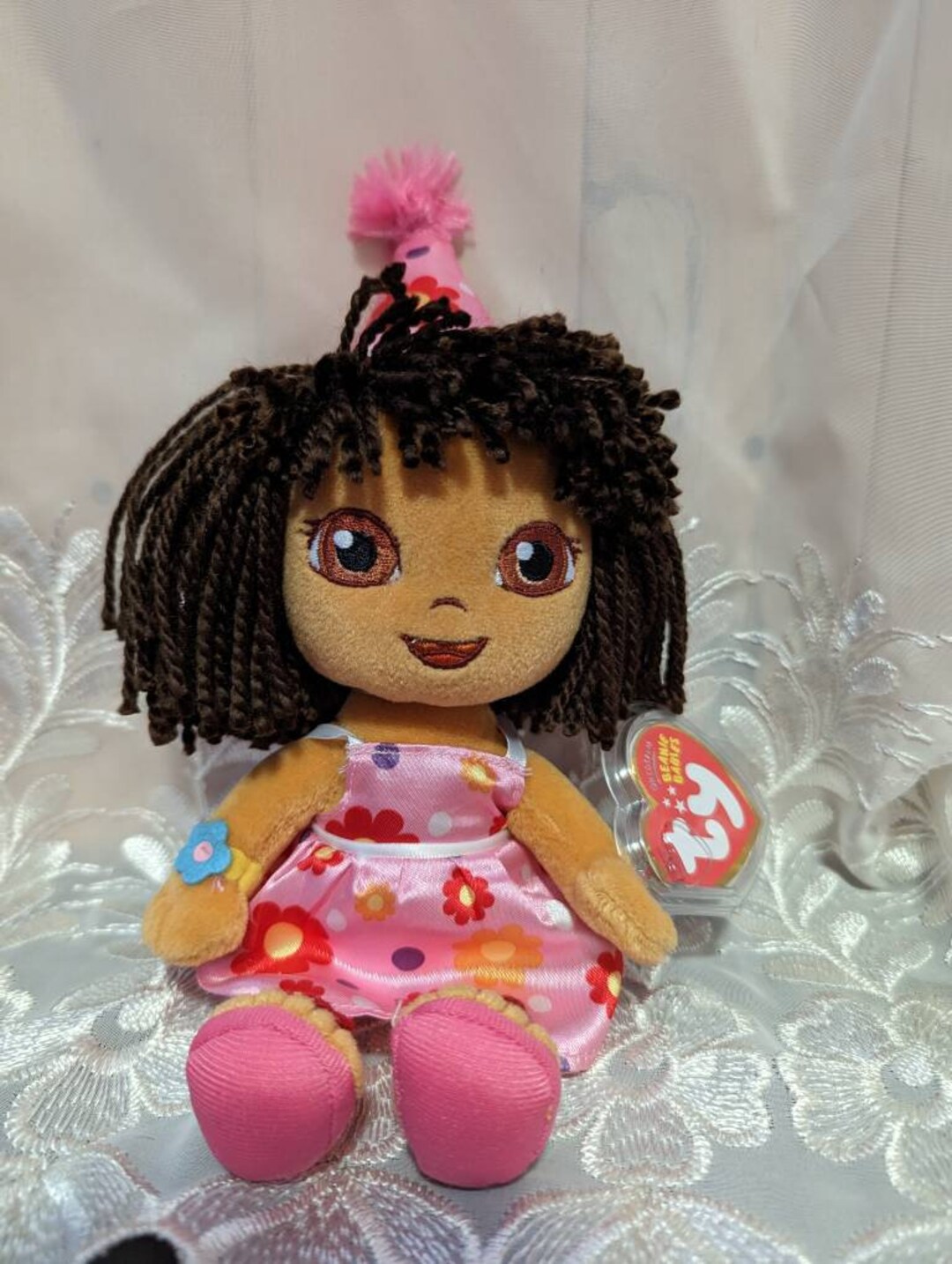 Ty Beanie Babies - Happy Birthday Dora From Dora the Explorer - Mint ...