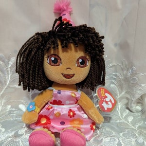 Ty Beanie Babies Happy Birthday Dora From Dora the Explorer Mint Plush ...